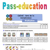Sens de la multiplication au Ce1 – Évaluation - Cycle 2 - PDF à imprimer