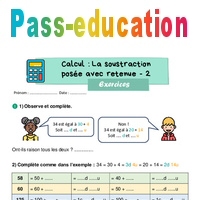 Soustraction posée avec retenue (méthode par cassage) au Ce1 ...