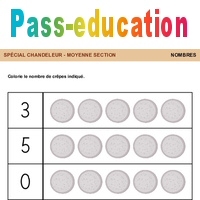 Colorie le nombre de crêpes indiqué - Chandeleur – Moyenne section ...