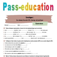 Le champ sémantique et le champ lexical – 4ème – Exercices avec les corrigés - Cycle 4 - PDF à ...