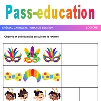 Carnaval - Logique - GS - Grande section - Maternelle - Cycle 1 - PDF à ...