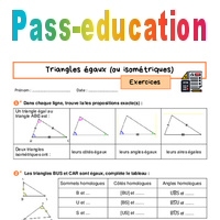Triangles égaux (ou isométriques) – 4ème – Exercices avec les corrigés ...
