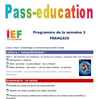 Semaine 3 – école à la maison IEF : 5ème