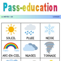 Météo – Vocabulaire - GS - Grande section – Maternelle - Cycle 1 - PDF ...