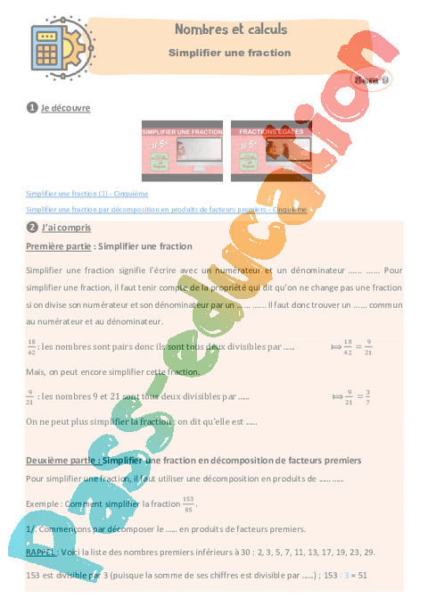 Semaine 9 – école à la maison IEF : 5ème