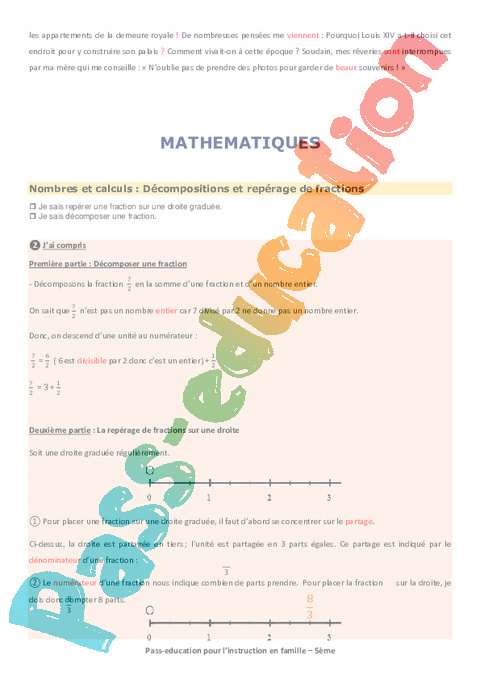 Semaine 7 – école à la maison IEF : 5ème