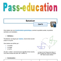 Rotation – 3ème – Cours - Cycle 4 - PDF à imprimer