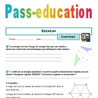 Rotation – 3ème – Exercices avec les corrigés - Cycle 4 - PDF à imprimer