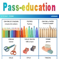 L'école – Lexique - PS - MS – Maternelle - Cycle 1 - PDF à imprimer