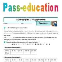 Histogramme - 3ème - Exercices corrigés sur les statistiques - Cycle 4 ...