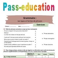 Les types et formes de phrase – 4ème – Exercices corrigés - Cycle 4 ...