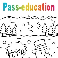 Le garçon et le bonhomme de neige - MS - GS - CP - Coloriage sur l ...