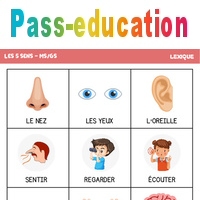 Les cinq sens – Lexique - MS - GS – Maternelle - Cycle 1 - PDF à imprimer