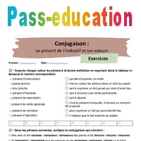 Le présent de l’indicatif et ses valeurs – 4ème – Exercices corrigés ...