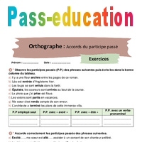 Les accords du participe passé – 4ème – Exercices corrigés - Cycle 4 ...