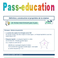 Définition, construction et propriétés de la rotation - 3ème - Brevet ...