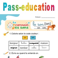 Le son [on] on om - GS - CP - CE1 - Phonologie - Lecture - Le carrousel ...