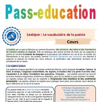 Vocabulaire de la poésie - 3ème - Lexique - Cours - Cycle 4 - PDF à ...