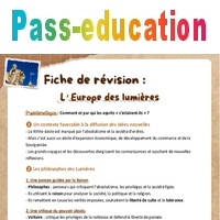 L’Europe des lumières - 4ème - Fiches de révision - Cycle 4 - PDF à imprimer