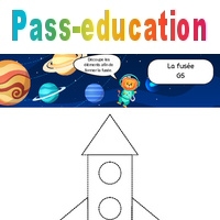 La fusée - GS - Apprendre à découper - Cycle 1 - PDF à imprimer