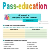 Les noms propres et noms communs - Ce1- Exercices avec les corrections ...
