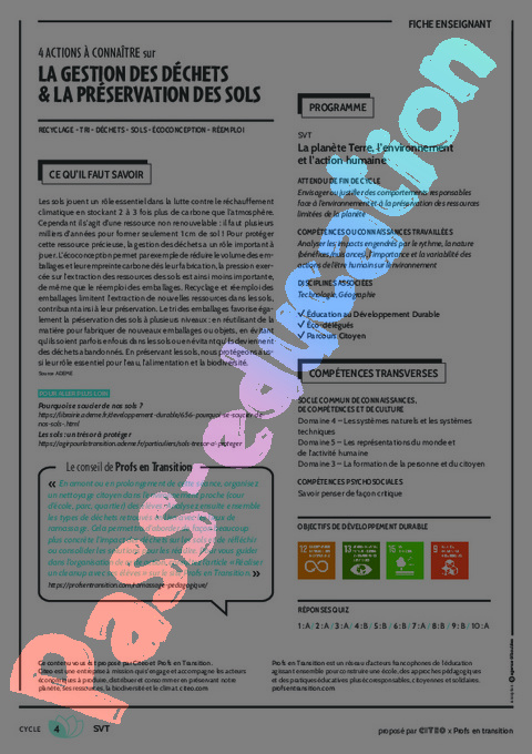 4 actions à connaitre sur la gestion des déchets et la préservation de ...