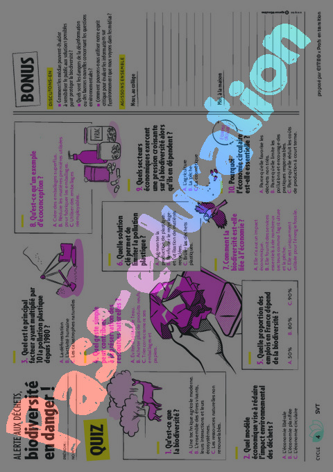 Alerte aux déchets, biodiversité en danger ! 5ème 4ème 3ème - Citéo ...