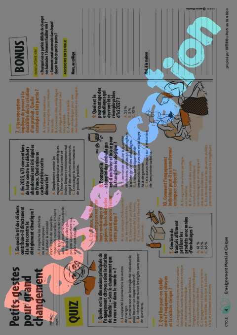 Petits gestes pour grand changement - 5ème - 4ème - 3ème - Citéo ...