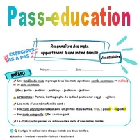 Reconnaître des mots appartenant à une même famille – CM2 – Exercices ...