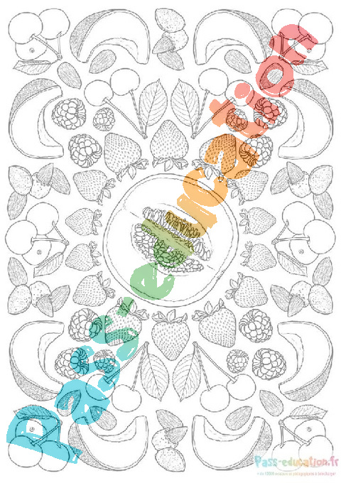 Coloriage gratuit : été - PDF à imprimer