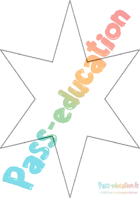 Coloriage gratuit : étoile - PDF à imprimer