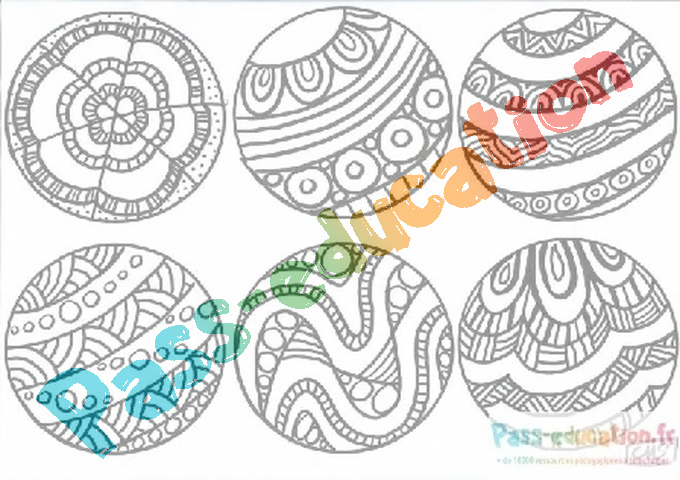 Coloriage gratuit : Boule de noël - PDF à imprimer