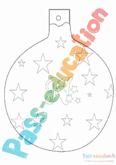 Coloriage gratuit : Boule de noël - PDF à imprimer