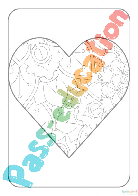 Coloriage gratuit : Cœur - PDF à imprimer