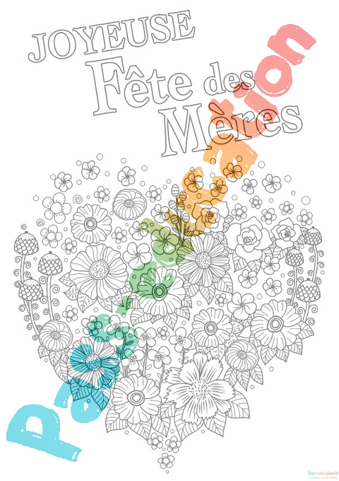 Coloriage gratuit fête des mères : téléchargez et imprimez vos dessins ...
