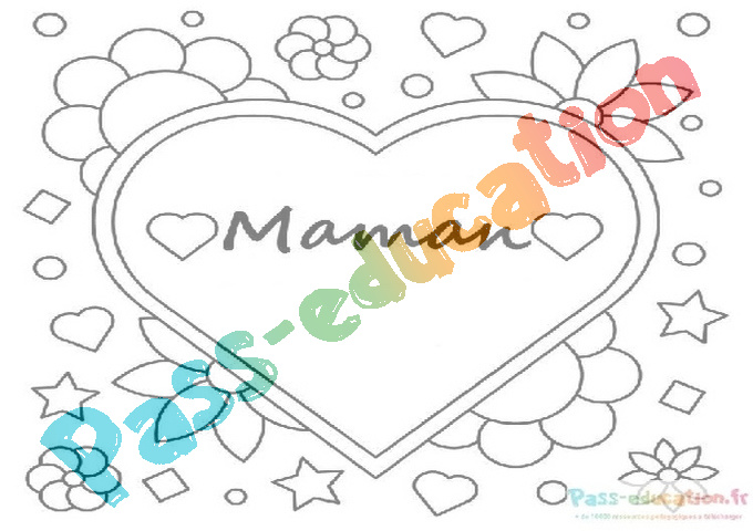 Coloriage gratuit fête des mères : téléchargez et imprimez vos dessins ...