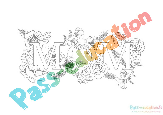 Coloriage gratuit fête des mères : téléchargez et imprimez vos dessins ...