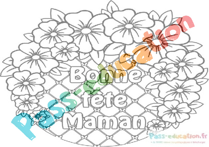 Coloriage gratuit fête des mères : téléchargez et imprimez vos dessins ...