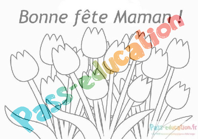 Coloriage gratuit fête des mères : téléchargez et imprimez vos dessins ...