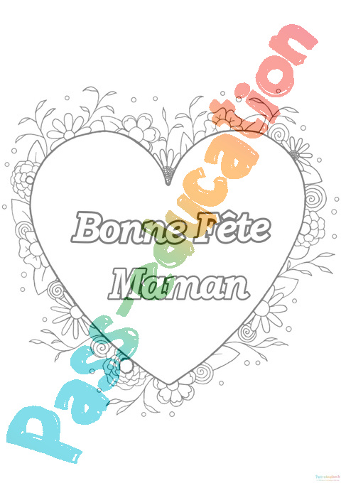 Coloriage gratuit fête des mères : téléchargez et imprimez vos dessins ...
