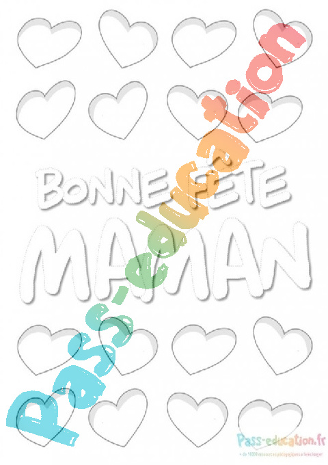 Coloriage gratuit fête des mères : téléchargez et imprimez vos dessins ...