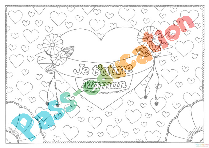 Coloriage gratuit fête des mères : téléchargez et imprimez vos dessins ...