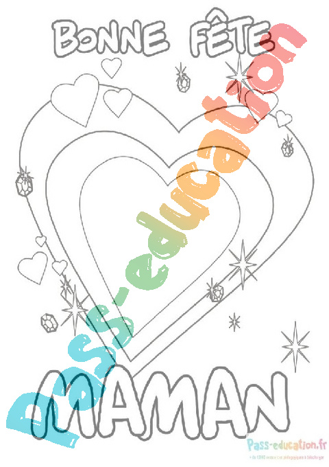 Coloriage gratuit fête des mères : téléchargez et imprimez vos dessins ...