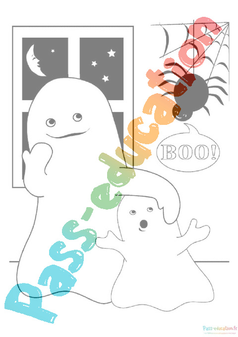 Coloriage fantôme gratuit à imprimer : téléchargez vos dessins pdf
