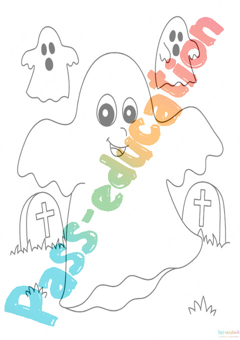 Coloriage fantôme gratuit à imprimer : téléchargez vos dessins pdf