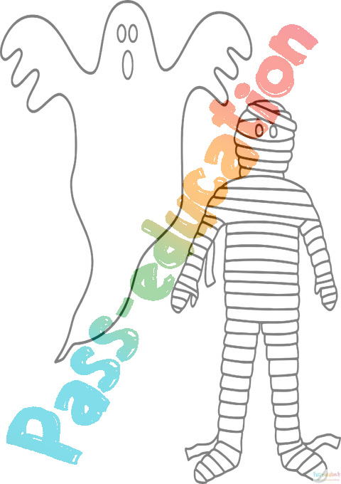 Coloriage fantôme gratuit à imprimer : téléchargez vos dessins pdf
