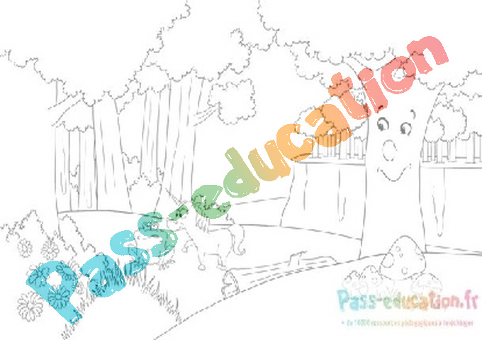 Coloriage gratuit de forêt - imprimez et téléchargez des dessins ...