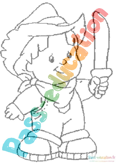 Coloriage gratuit : Garçon - PDF à imprimer