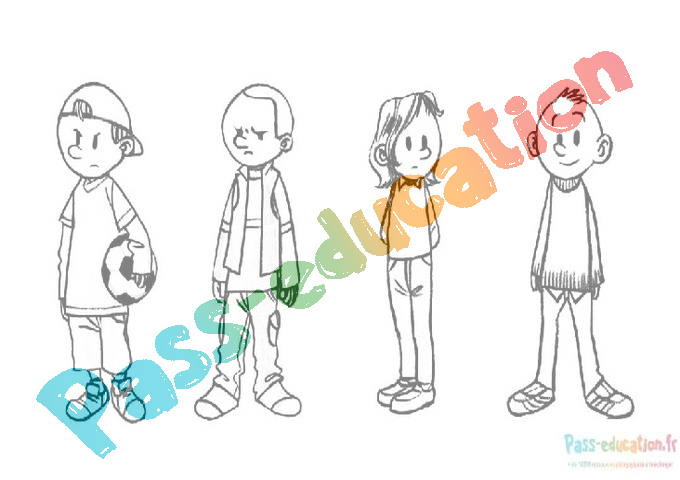 Coloriage gratuit : Garçon - PDF à imprimer