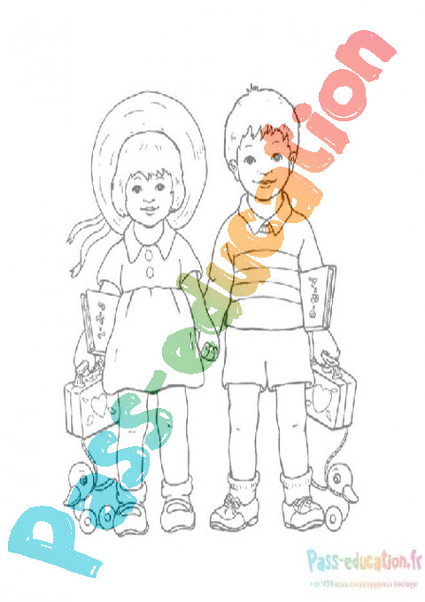 Coloriage gratuit : Garçon - PDF à imprimer